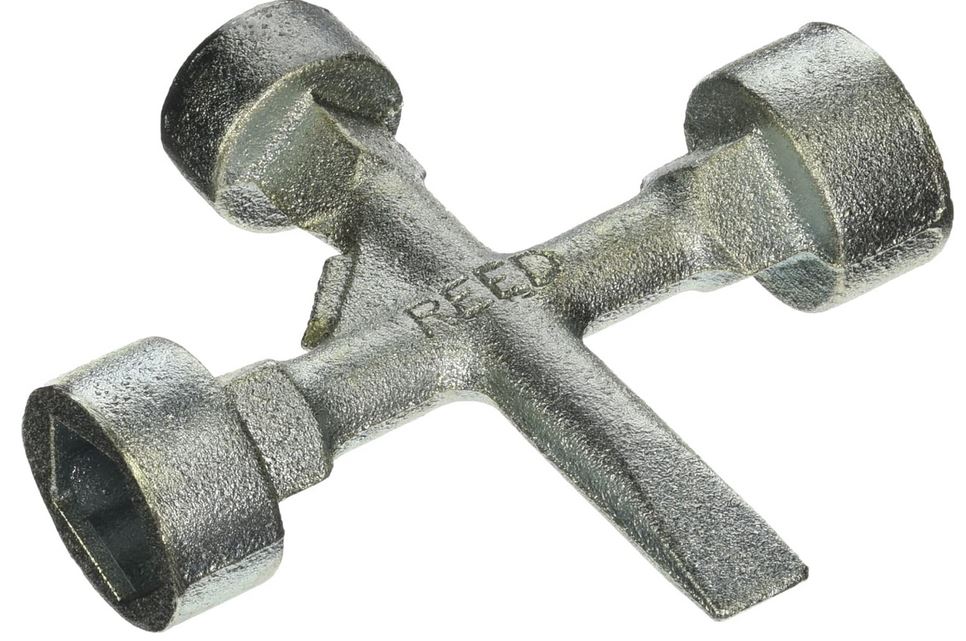 Reed Tool MKH10820 Meter Box Key for Large Mueller and 1-Standard Pent ...